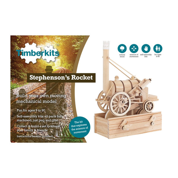 Timberkits Stephensons Rocket Wooden Kit – Milbury Model Company