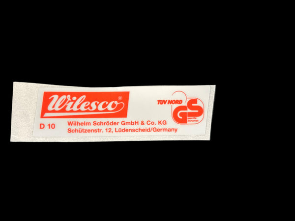 Wilesco Sticker for D10 – Milbury Model Company