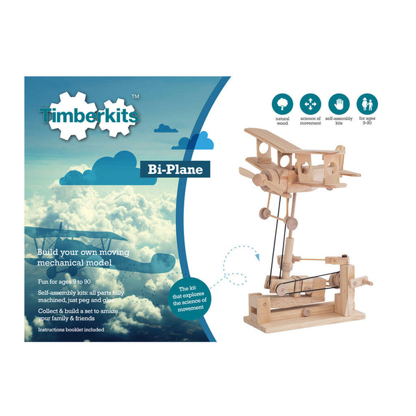 Timberkits Bi Plane Wooden Kit – Milbury Model Company