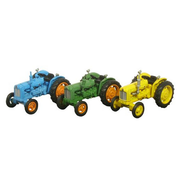 1:76 Triple Tractor Set Blue Yellow Grey – Milbury Model Company